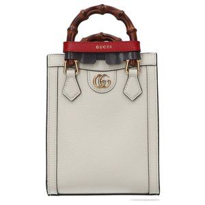 Gucci | Bags | Gucci Item 73979 Bamboo Handle Double G Diana 2way Bag White Womens | Poshmark